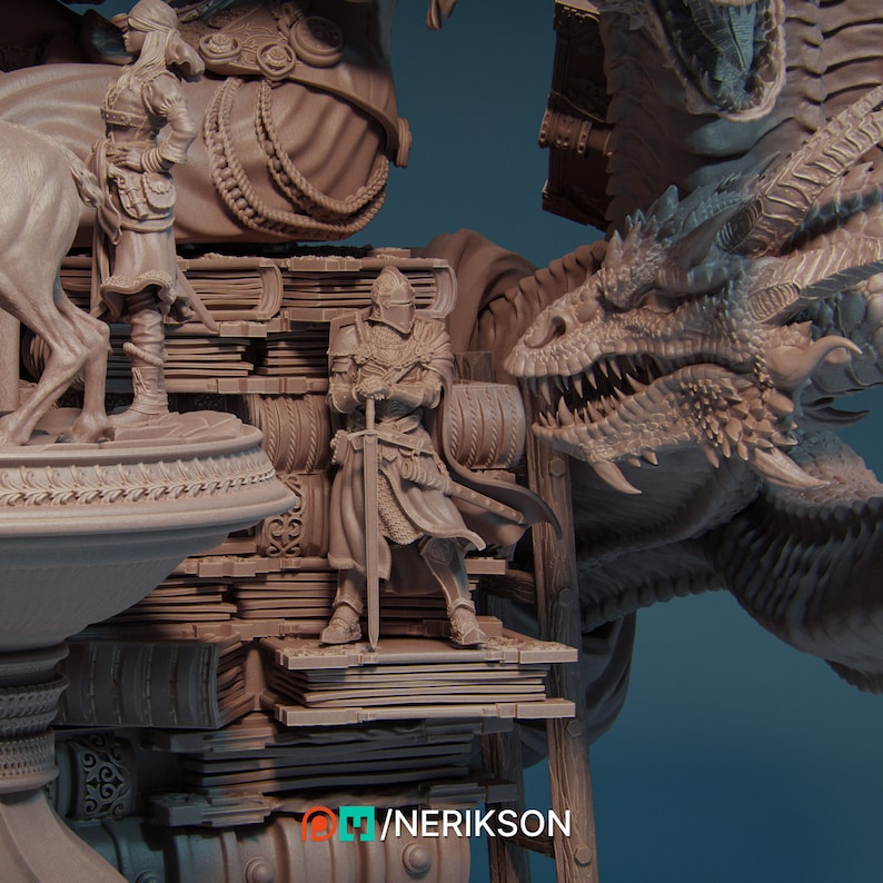 Orinthia the Magical Librarian by Nerikson - Elegoo Tough Resin 3D ...