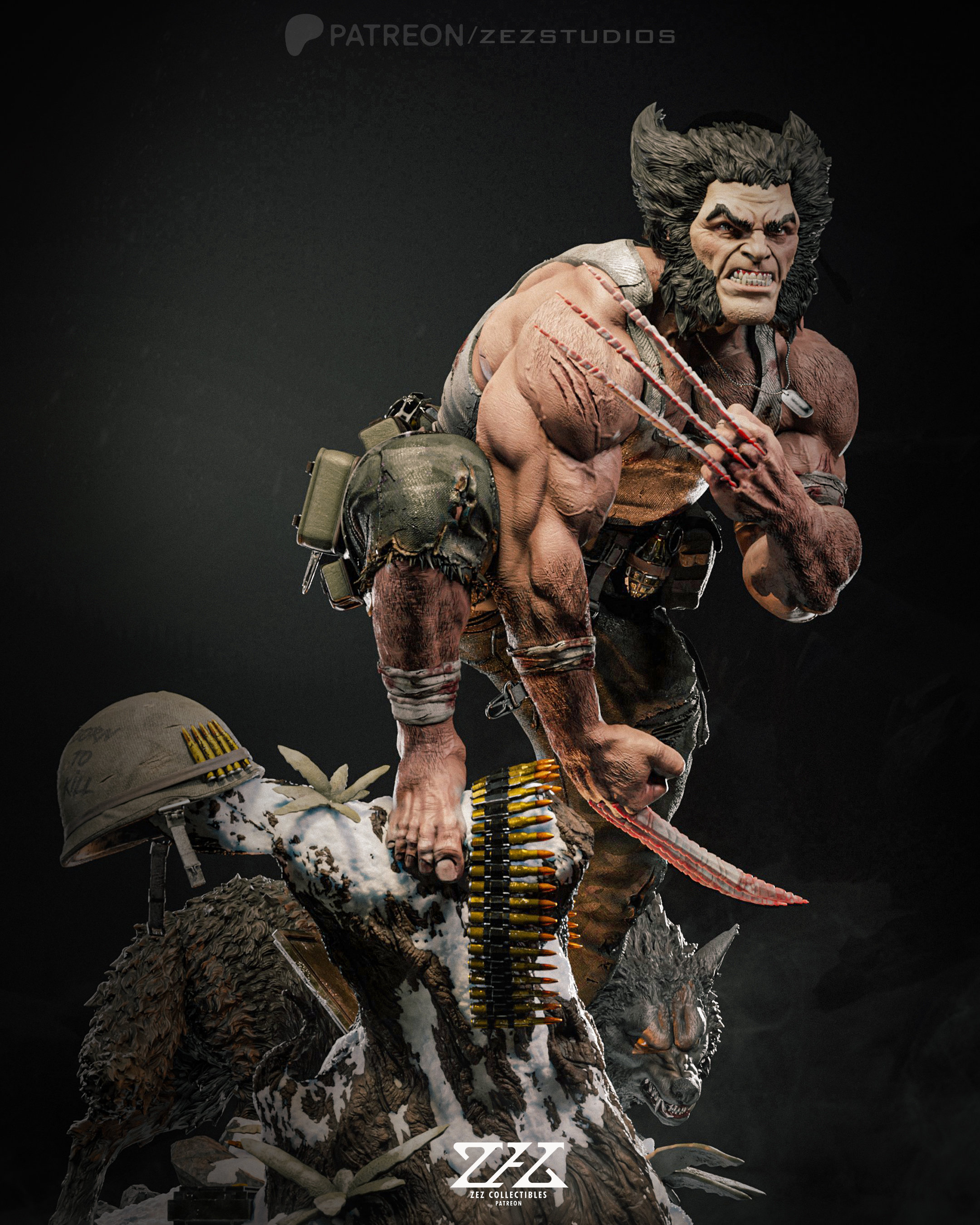 Feral Warrior Model Kit - 1/6 Scale High-quality Tough Resin Figure by ...