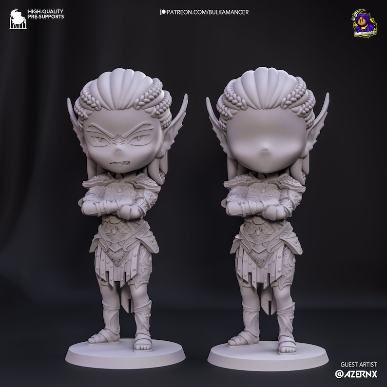 Chibi Laezel - Githyanki Warrior - Baldur's Gate 3 Inspired - 3D ...