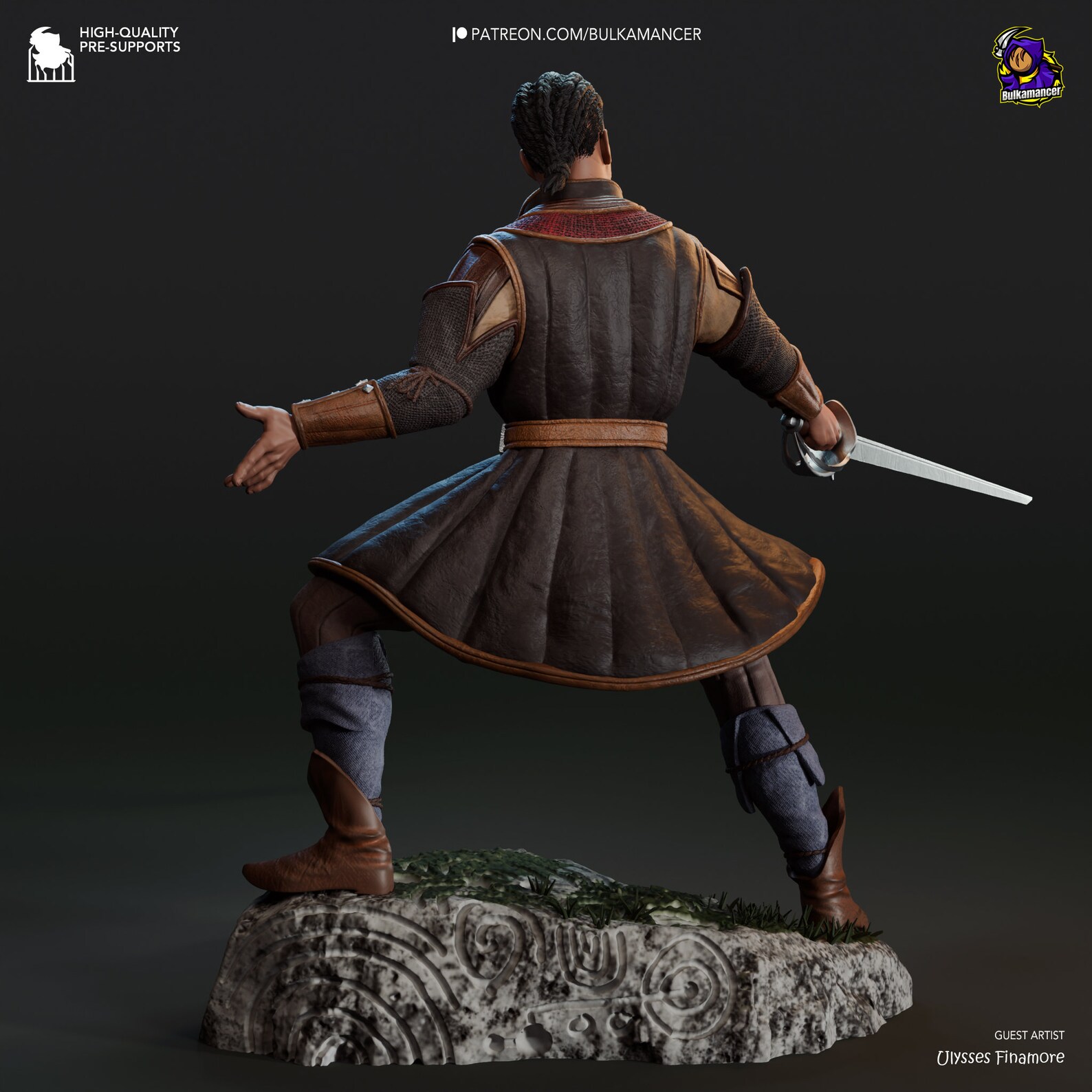 Wyll: the Dual-natured Warlock of Baldur's Gate 3 - 1/8 Scale - 23.5cm ...