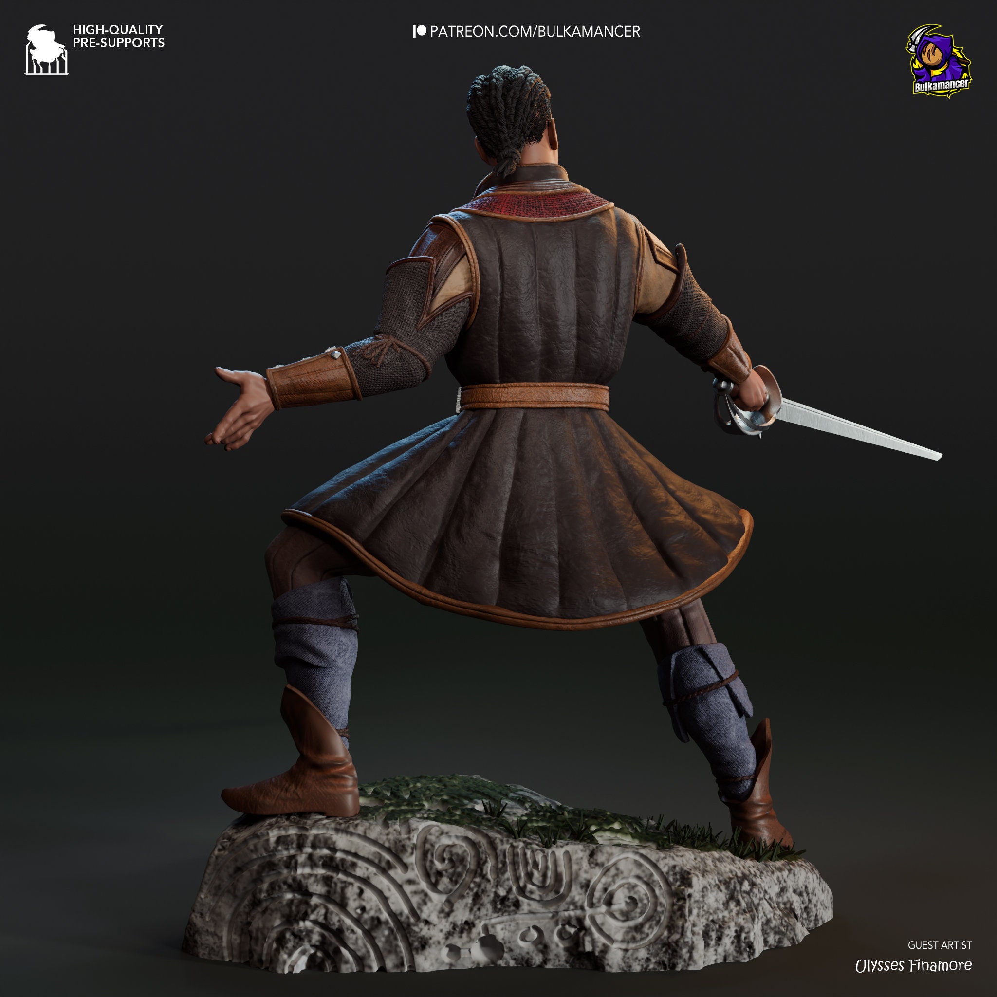 Wyll: the Dual-natured Warlock of Baldur's Gate 3 - 1/8 Scale - 23.5cm ...