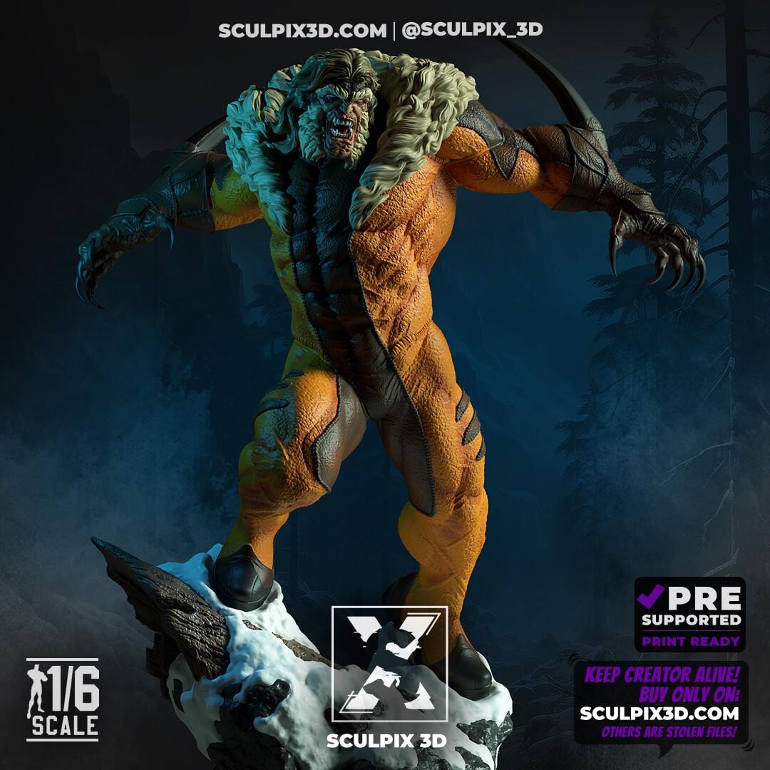 Mutant With Claws - the Healing Hero - Sculpix 3D - 1/6th Scale Tough ...