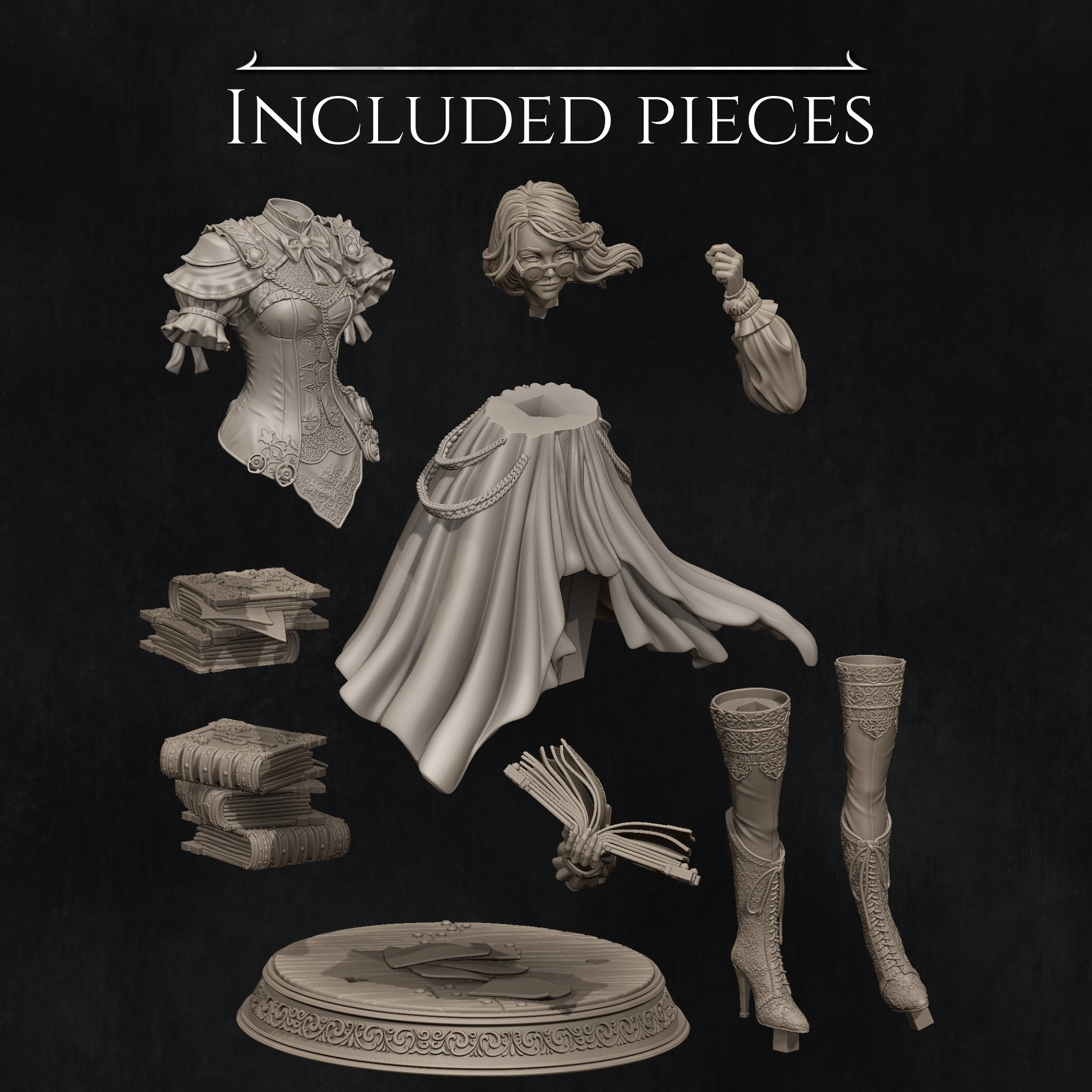 Orinthia the Magical Librarian by Nerikson Elegoo Tough Resin 3D ...