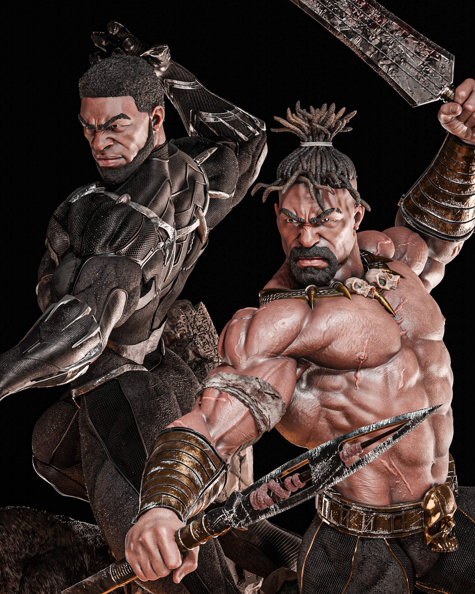 Ferocious Warrior - the Fearless Gladiator Model Kit - 1/6 Scale High ...