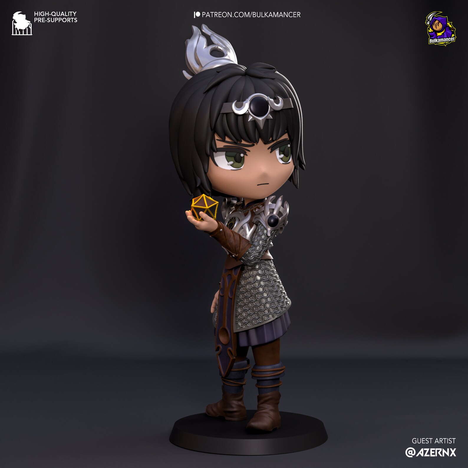 Chibi Shadowheart Cleric Statue - Baldur's Gate 3 Inspired - 3D Printed ...