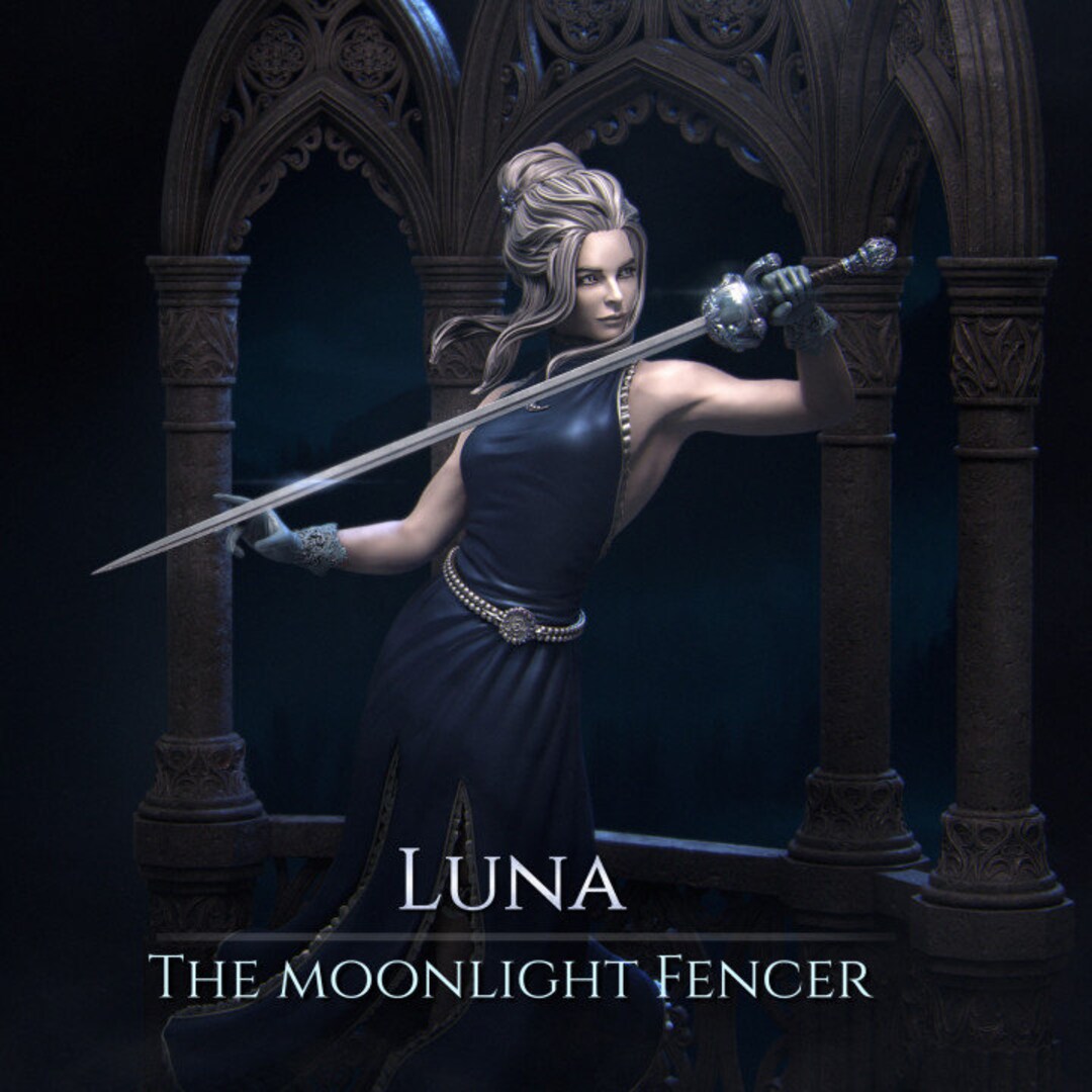 Luna the Moonlight Fencer - 3D Resin Art by Nerikson - Advanced ...