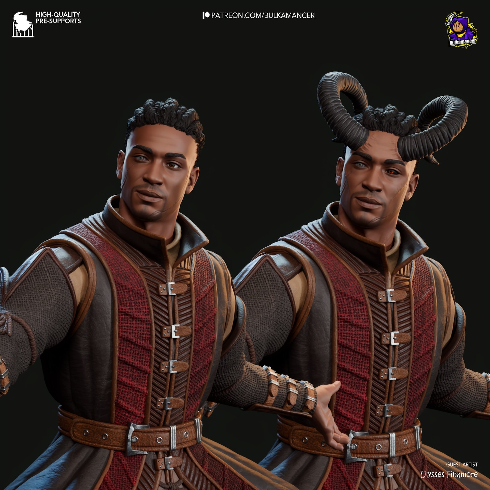 Wyll: the Dual-natured Warlock of Baldur's Gate 3 1/8 Scale 23.5cm Abs ...