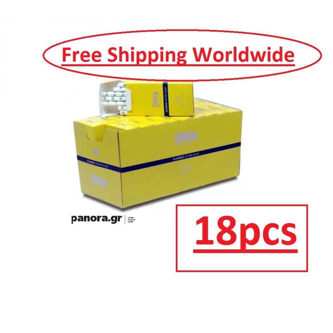 Swan 18pcs BOX Filter Tips Extra Slim Yellow X 120tips 5.7mm - Etsy