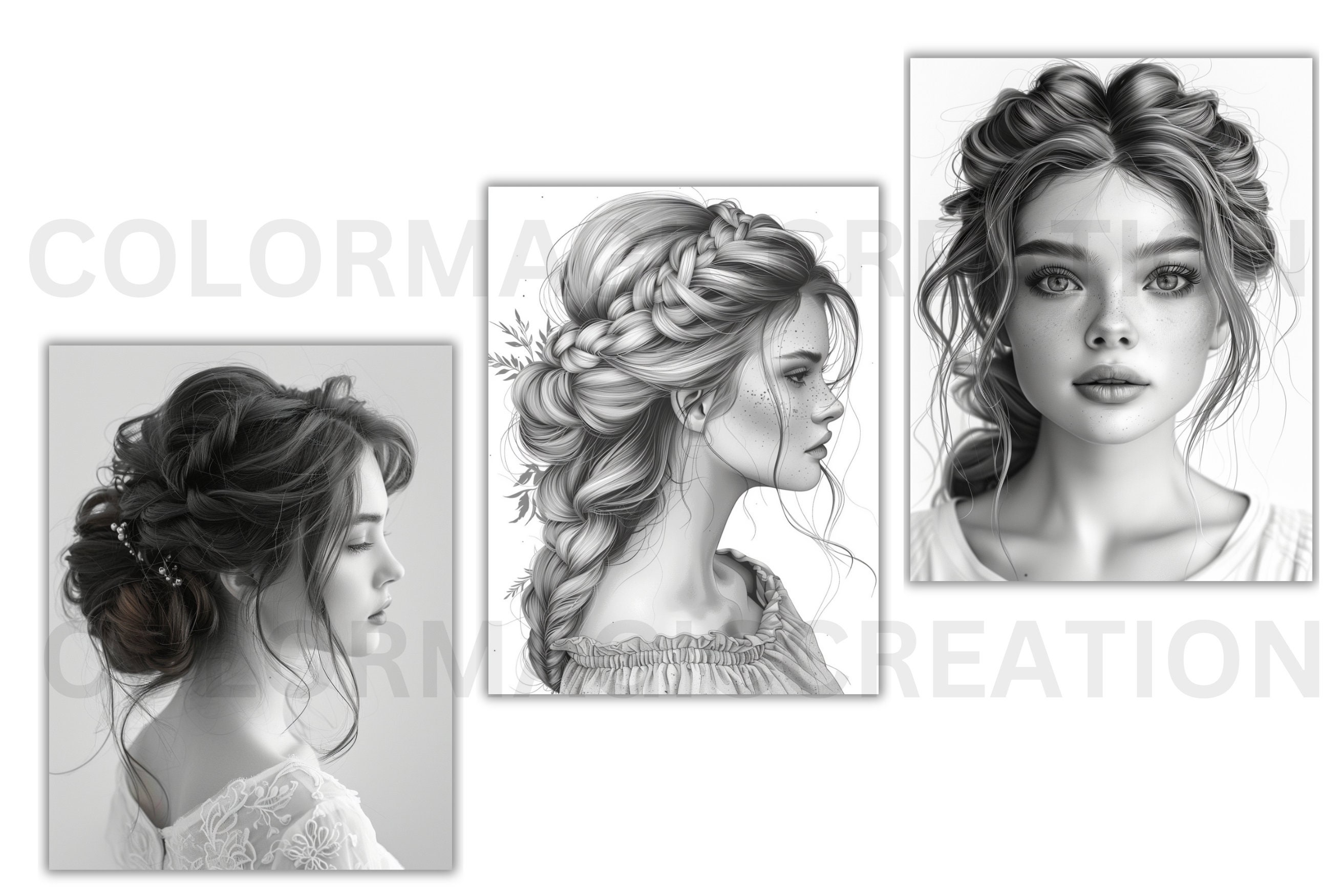 37 Trendy Hairstyle Coloring Pages for Adults or Kids Beautiful Hair ...