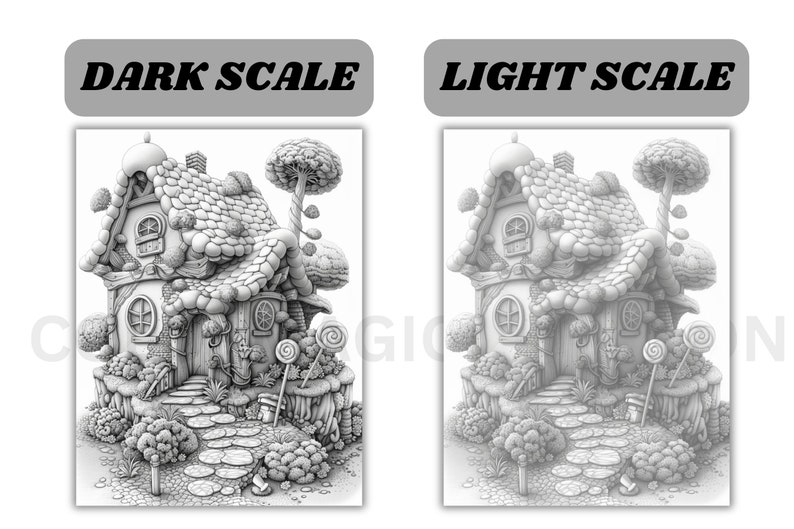 43 Gingerbread House Coloring Page Book, Printable PDF Sheets ...