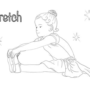 Ballet Colouring in / Coloring in Page Stretch - Etsy