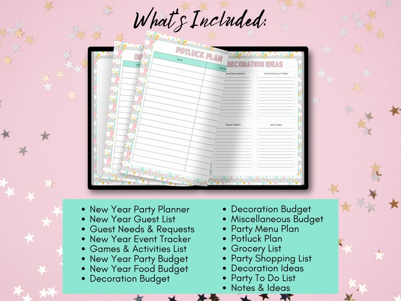 Printable New Year Party Planner - Etsy