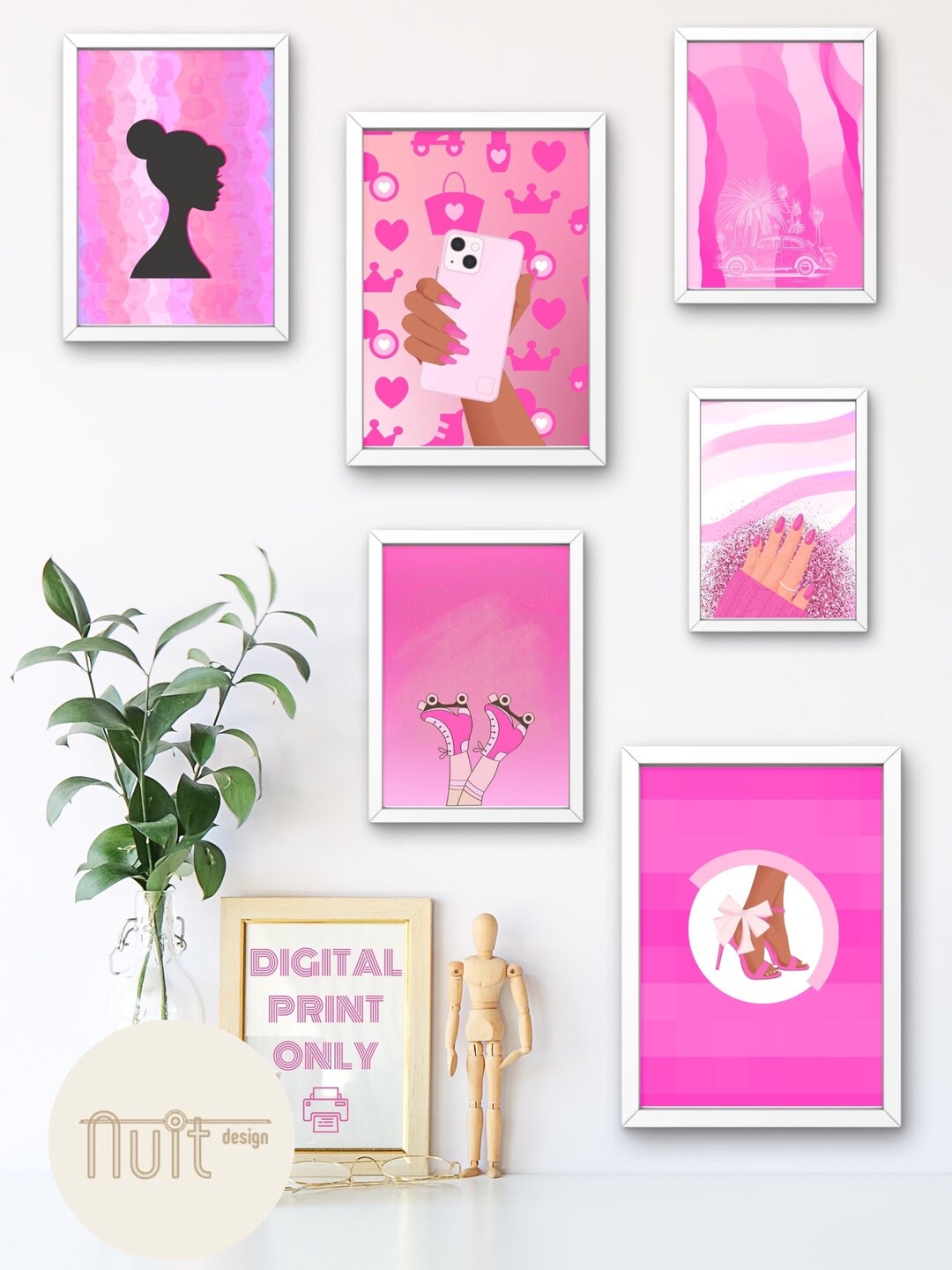 Set of 6 Barbie Wall Art Set / Y2K Inspired Prints / Vintage Barbie ...
