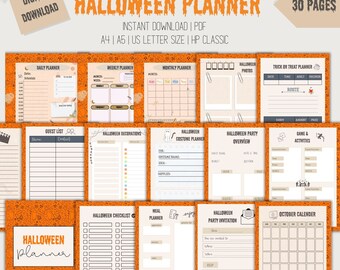 Halloween Planner Printable, Goodnotes Halloween Planner, Halloween ...