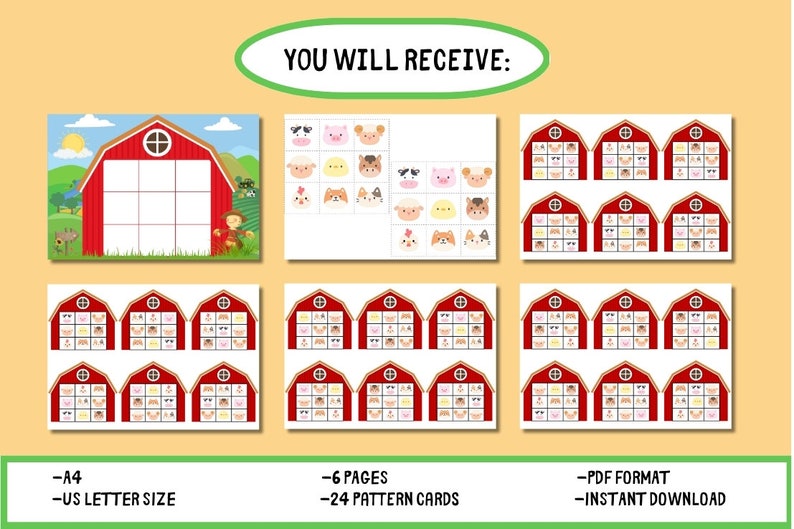 Animal Pattern Activity, Printable Animal Matching, Homeschool ...