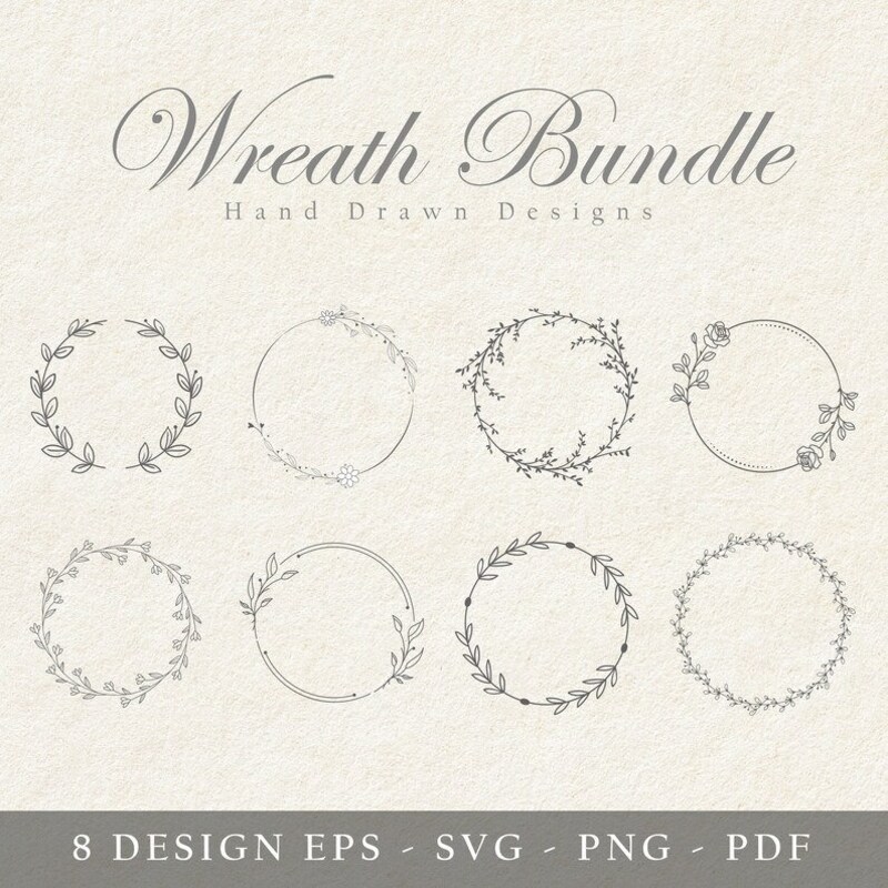 Wreath Svg - Etsy