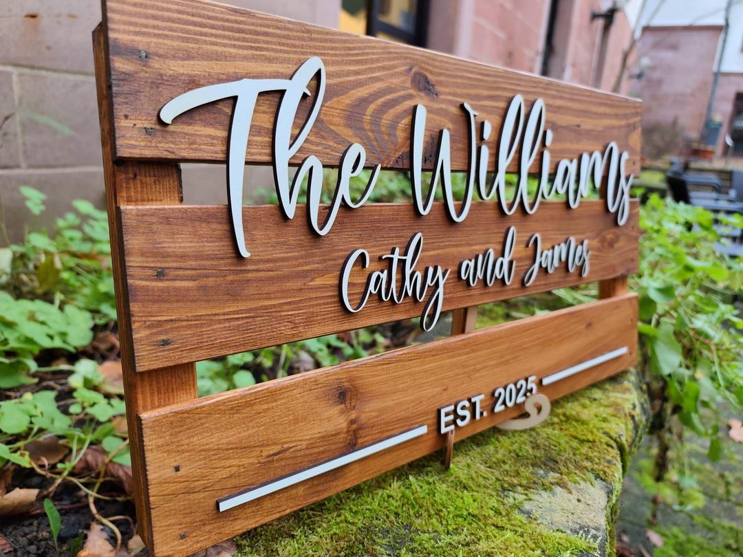 Custom Wood Sign 18x10 Inch,welcome Family Name Sign, Est Family Gift ...
