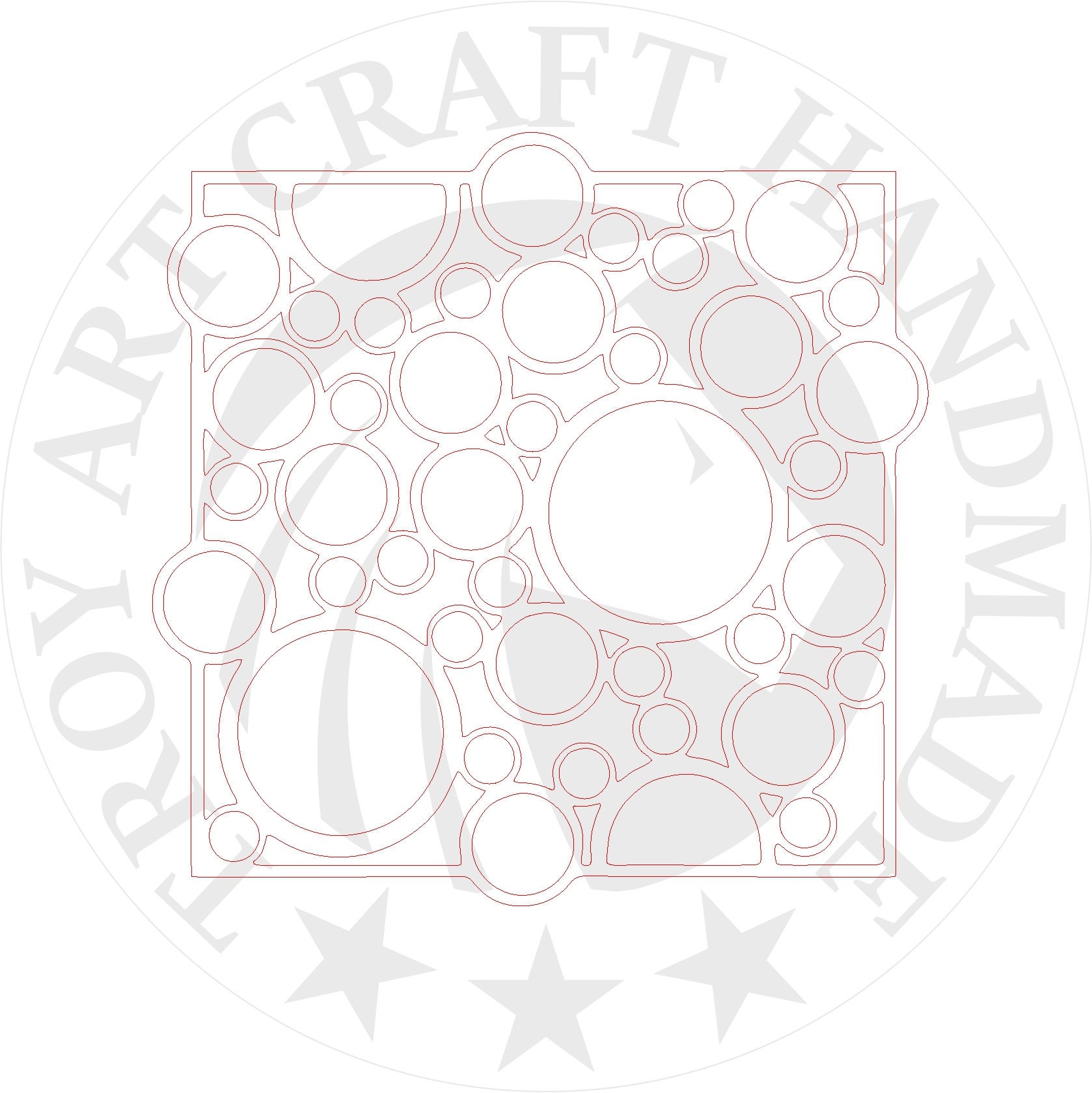 Modern Art Wall Bubbles Frame Laser Cutting Files Svg Dxf - Etsy