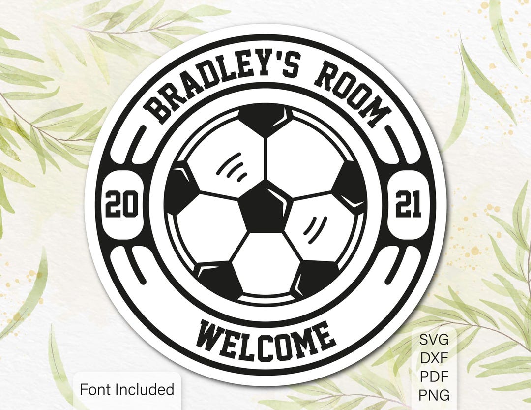 Custom Soccer Sign Gift, Football,personalized Gift Kids Name Sign Svg ...