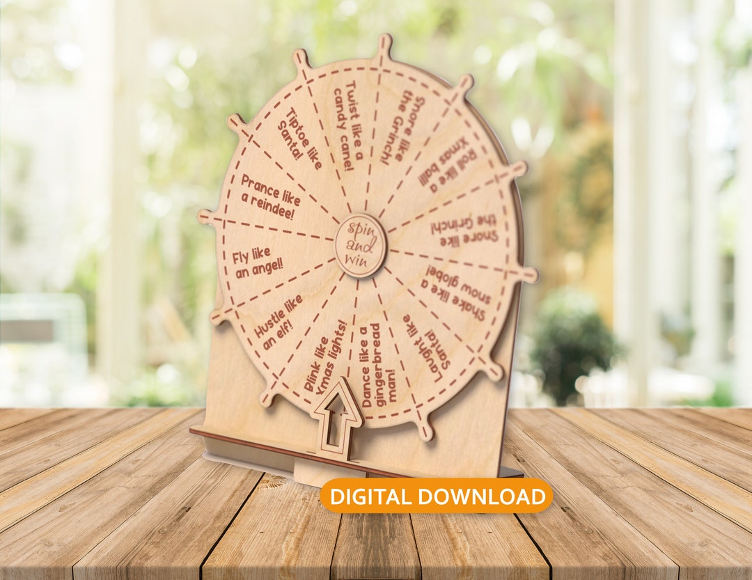 Action Wheel of Fortune / files for laser cutting and engraving svg pdf ...
