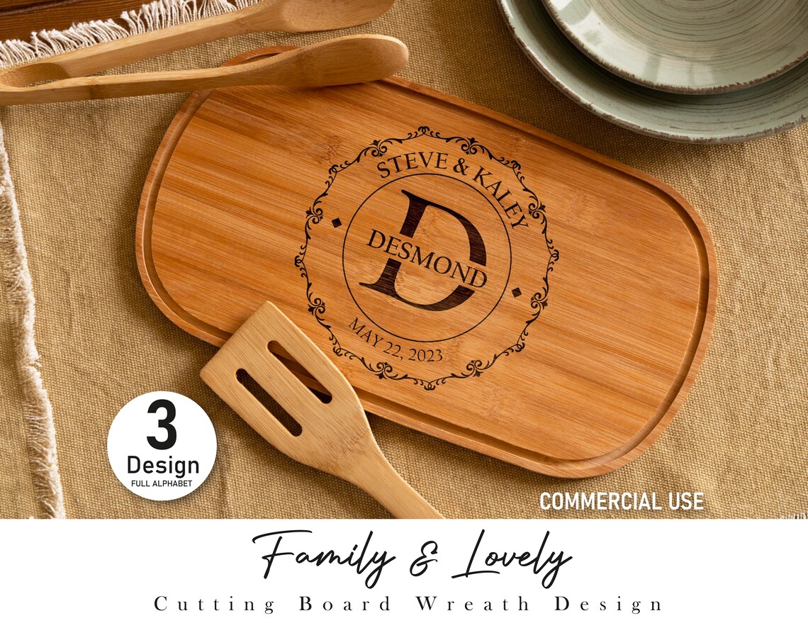 Family Name Cutting Board SVG Cutting Board SVG Glowforge Cricut ...