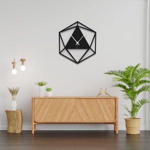 4 Modern Art Wall Clock Laser Cut Svg, Wooden Wall Clock Vector ...