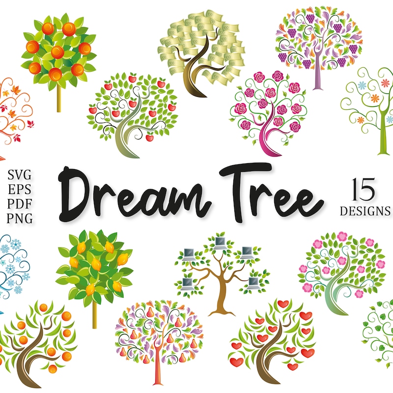 Dreaming Tree Svg Files - Etsy
