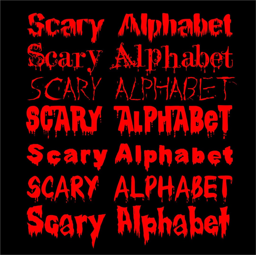 Scary Alphabet , Horror Alphabet, Scary Font ,bloody Alphabet, Instant Download, Horror Font ...