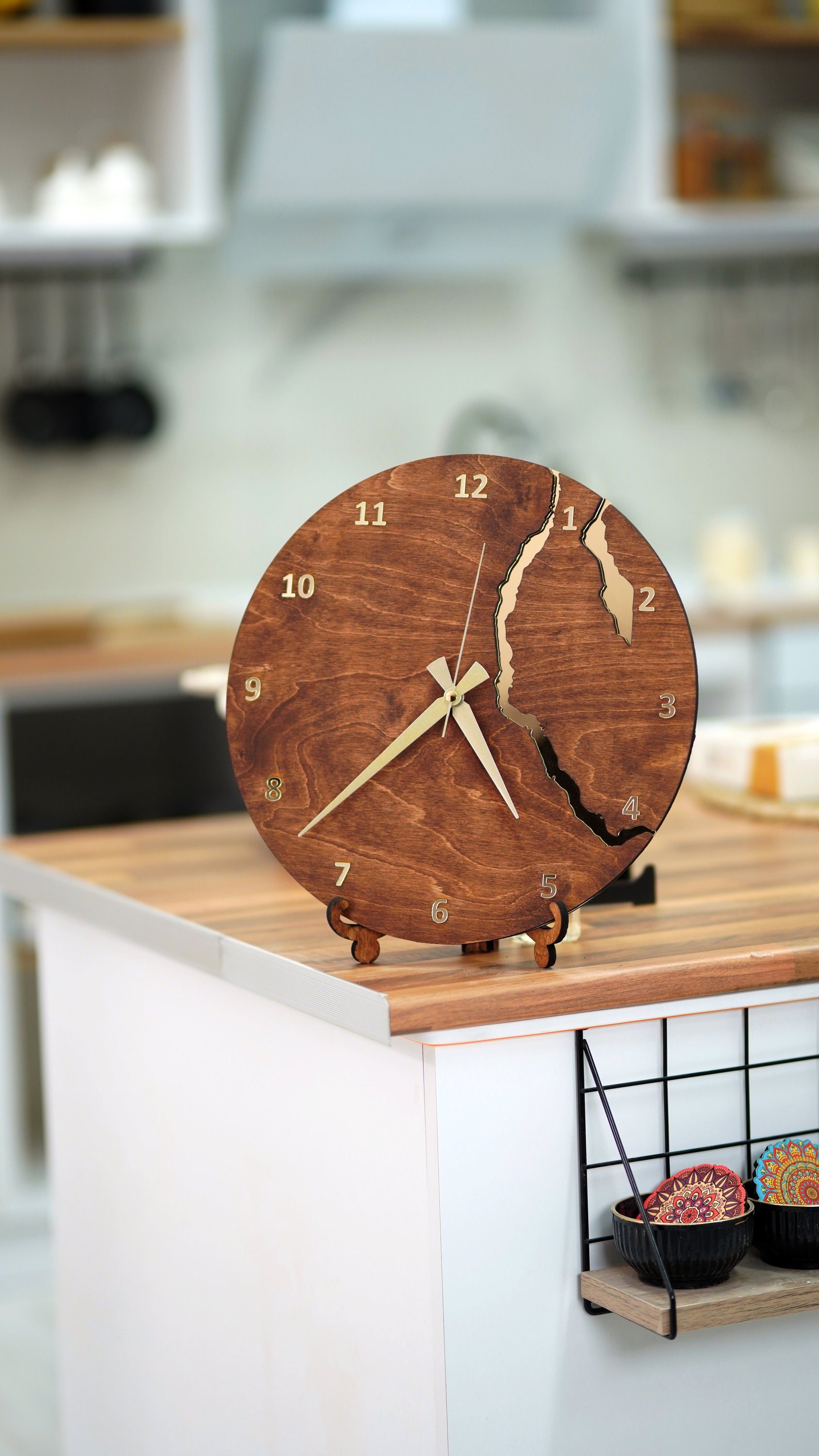 River Nile Modern Art Wall Clock Red Sea Laser Cut Svg, Wooden Wall ...