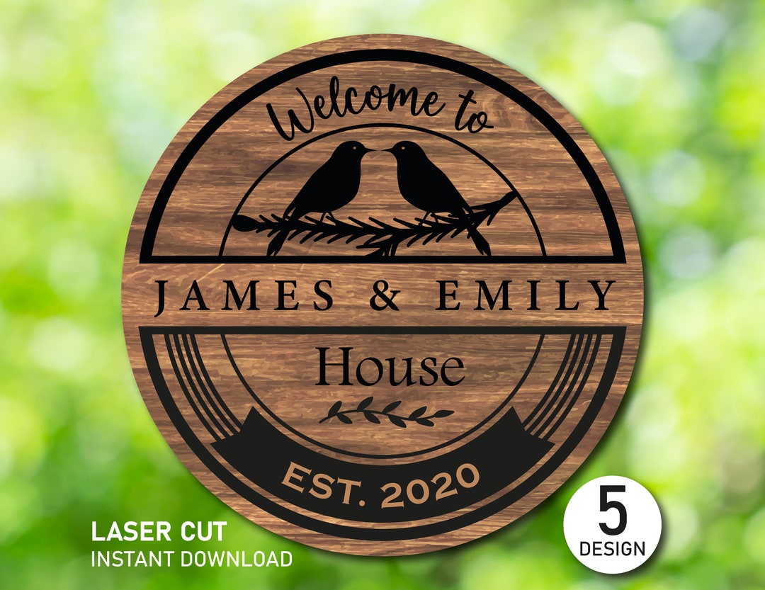 Farmhouse Welcome Sign, Family Name House Sign SVG Laser File ...