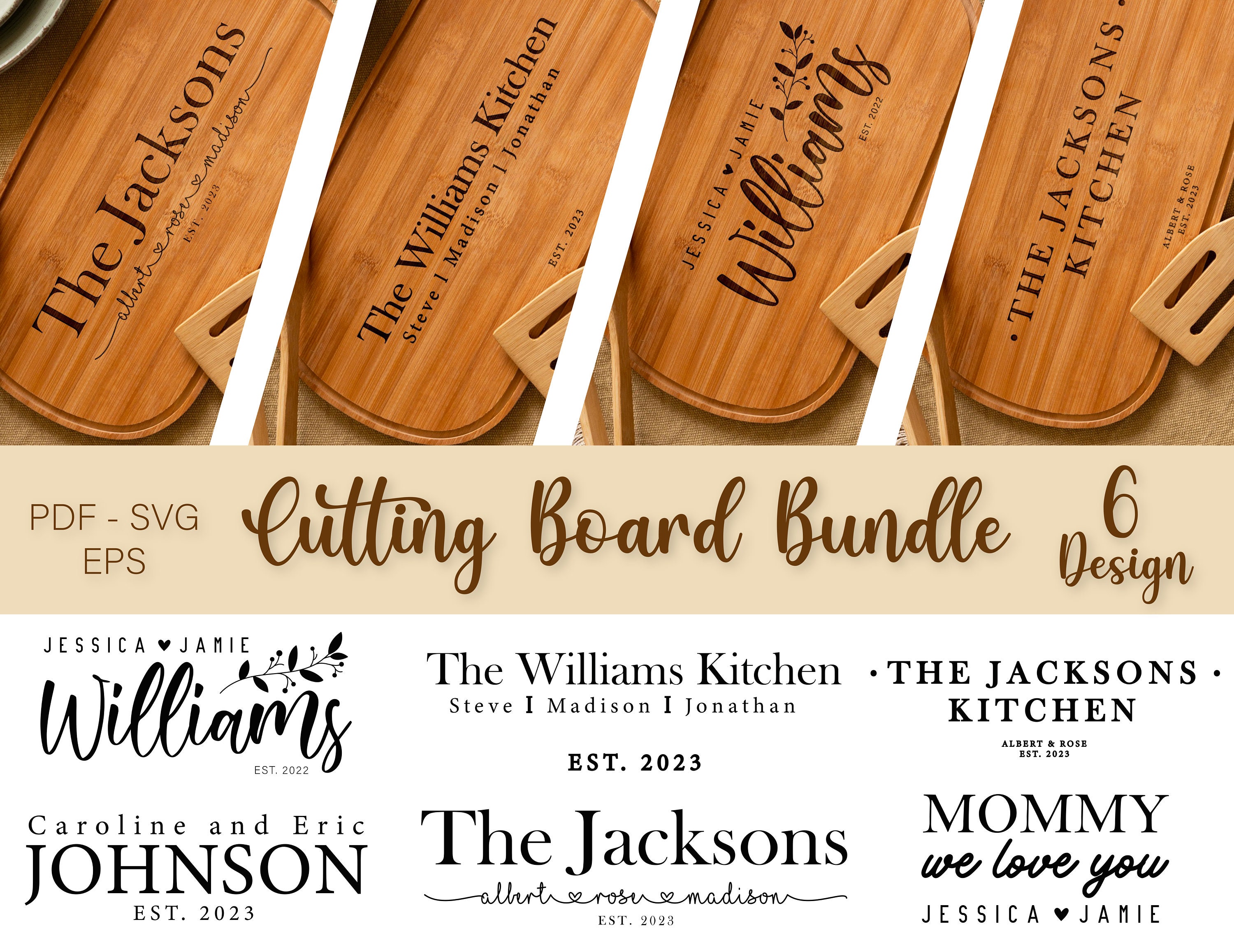 Lovely Cutting Board Designs Svg Bundle Png Baking Svg Kitchen Towel ...
