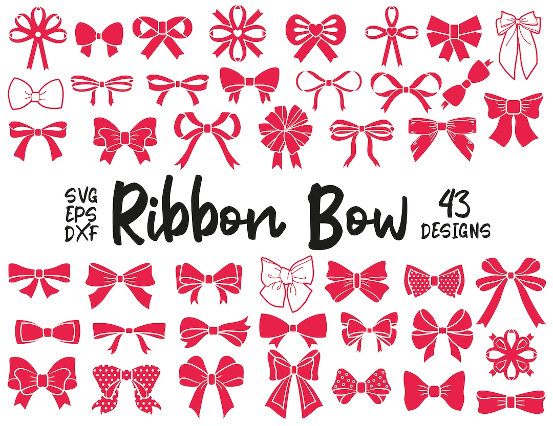 Present Ribbon Bow SVG Bundle, Ribbon SVG, Bow Svg, Present Svg Cricut ...