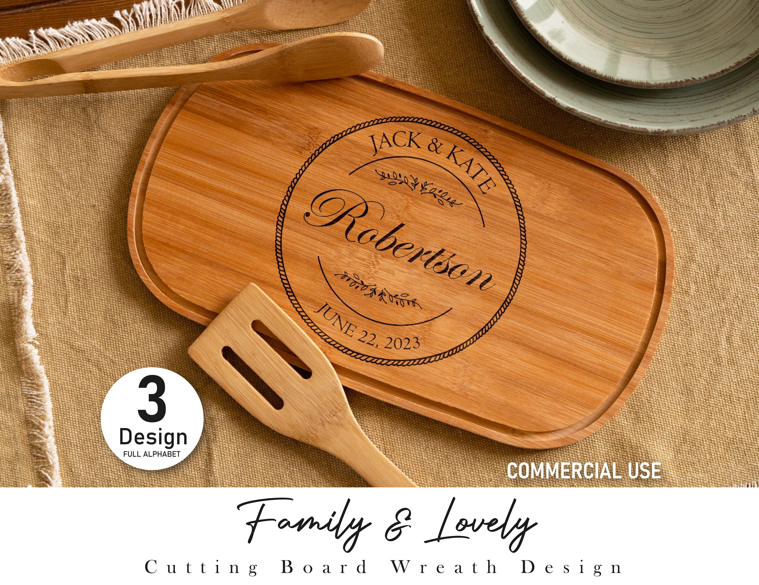 Family Name Cutting Board SVG | Cutting Board SVG | Glowforge | Cricut ...