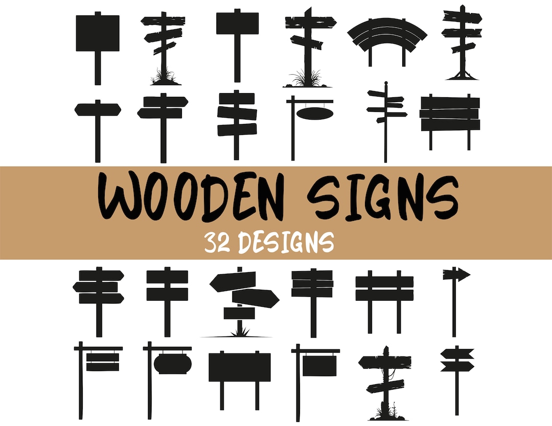 Wooden Sign Board Svg, Blank Wooden Signage Svg, Sign Clipart, Wood ...