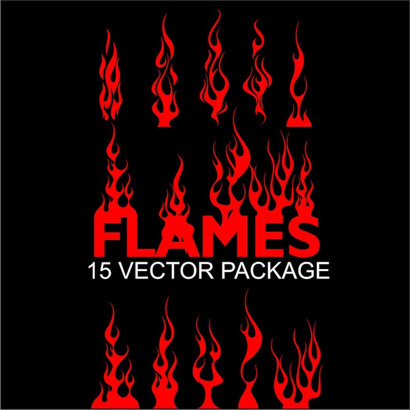 Flames Svg - Etsy