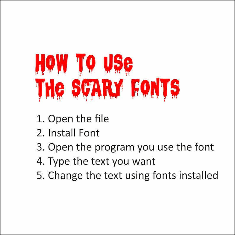 Scary Alphabet , Horror Alphabet, Scary Font ,bloody Alphabet, Instant ...