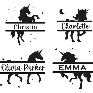 Unicorn Girl Name SVG Bundle, Png Unicorn,cricut Unicorn T-shirt Svg ...