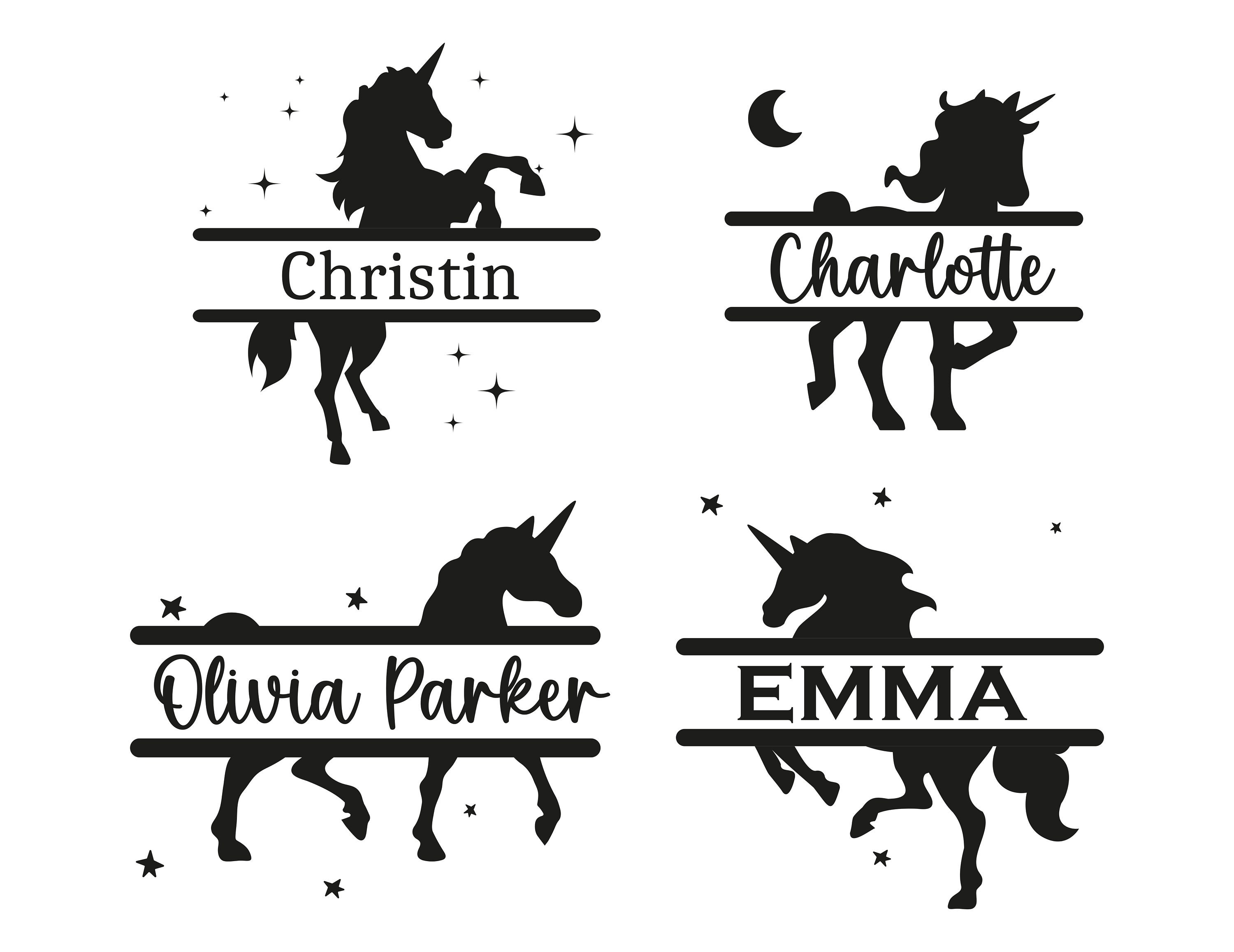 Unicorn Girl Name SVG Bundle Png Unicorncricut Unicorn - Etsy