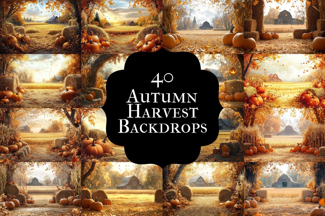 40 High-resolution Autumn Harvest Photography Backdrops Versatile PNG ...