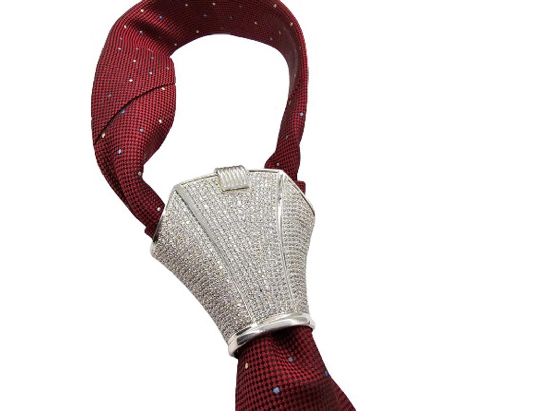 Tie Knot Cover- Vintage Men Tie Knot Cover-sterling Silver With White ...