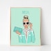 Custom Girl Fashion Portrait for Her, Personalized Girly Art Print ...