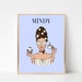 Custom Girl Fashion Portrait for Her, Personalized Girly Art Print ...