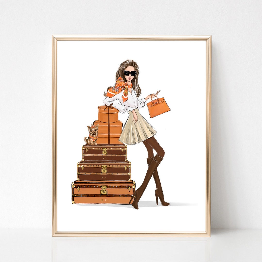 Fall Fashion Art Print, Luxury Art Print Fashion Illustration, Girly ...