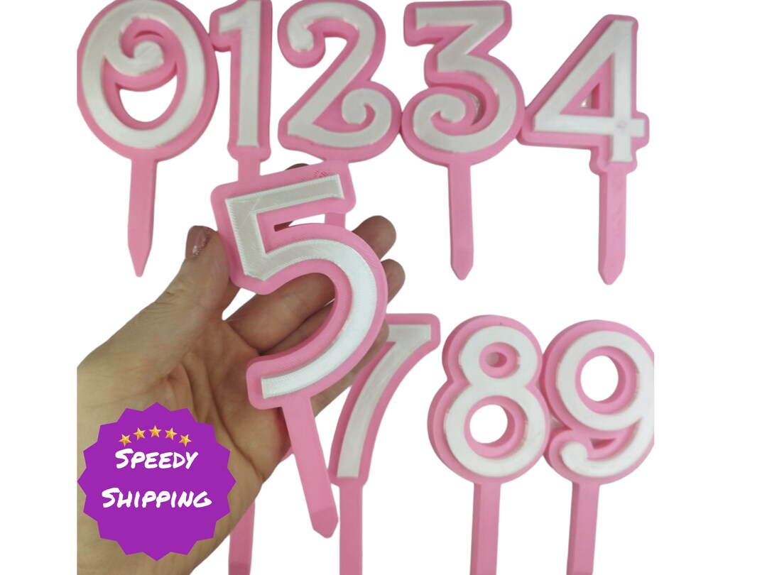 Barbie Inspired Pink Birthday Cake Number Toppers Food Safe, Barbie ...