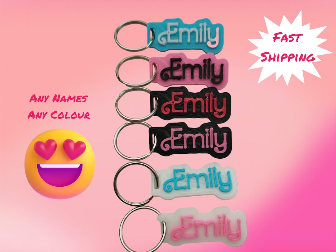 Barbie-inspired 3D Printed Two-tone Custom Keychain Keyring Unique Gift ...