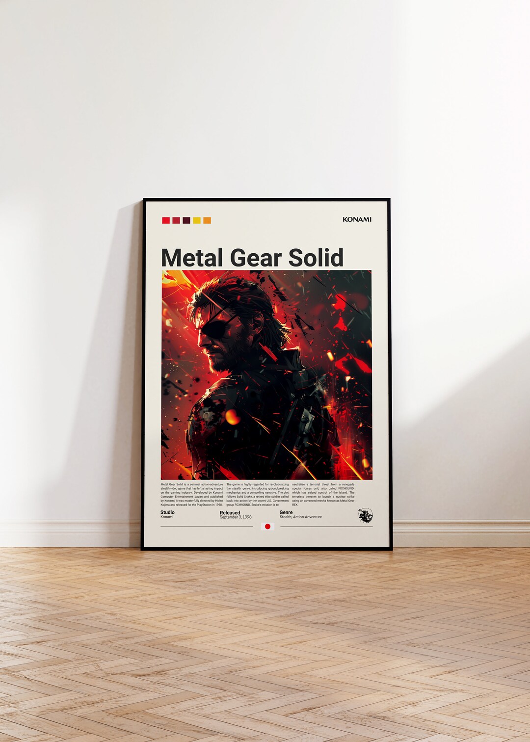 Metal Gear Solid Poster, Video Game Poster, Gaming Wall Poster, Gaming ...