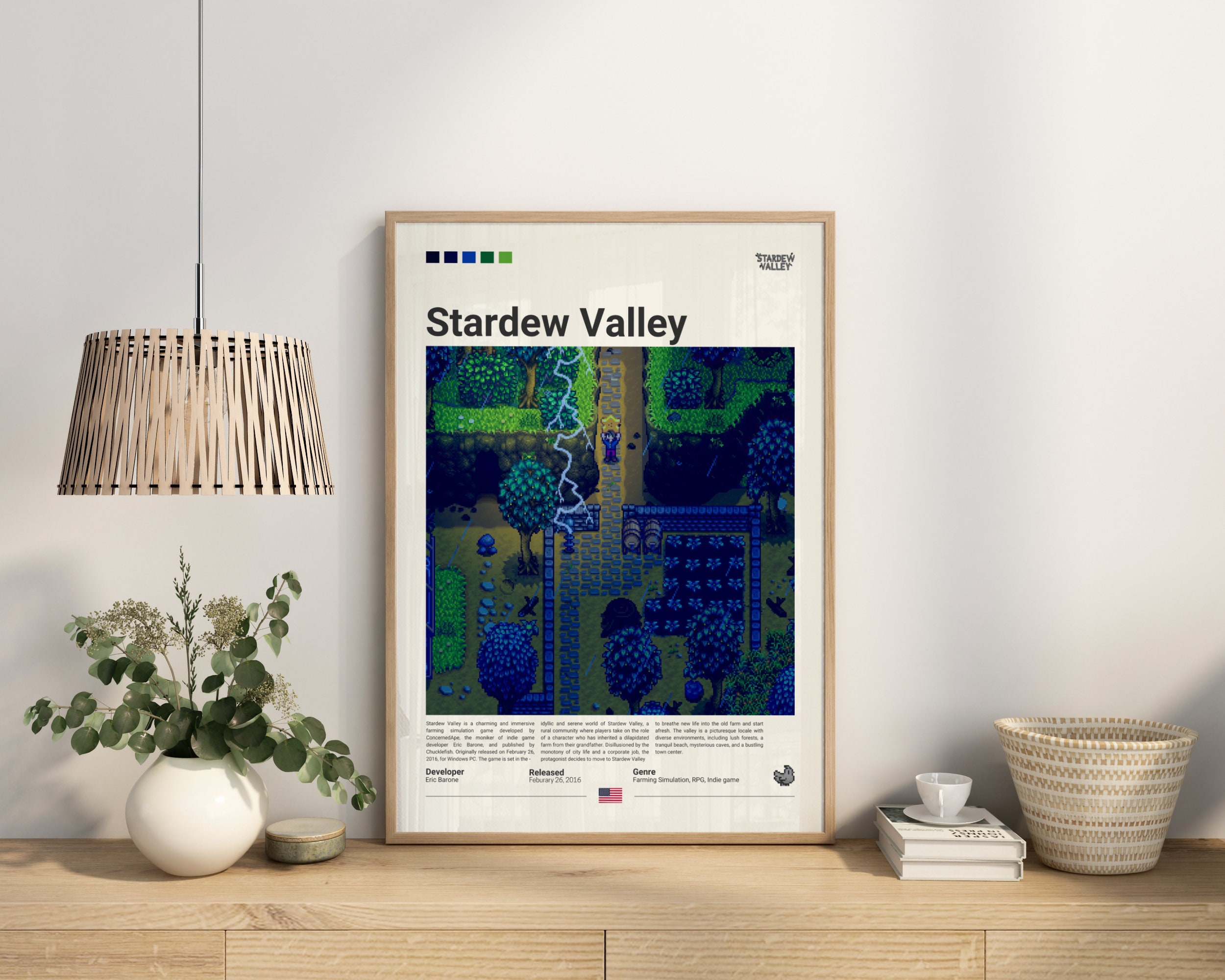 Stardew Valley Poster, Stardew Valley Print, Gaming Room Poster, Gaming ...