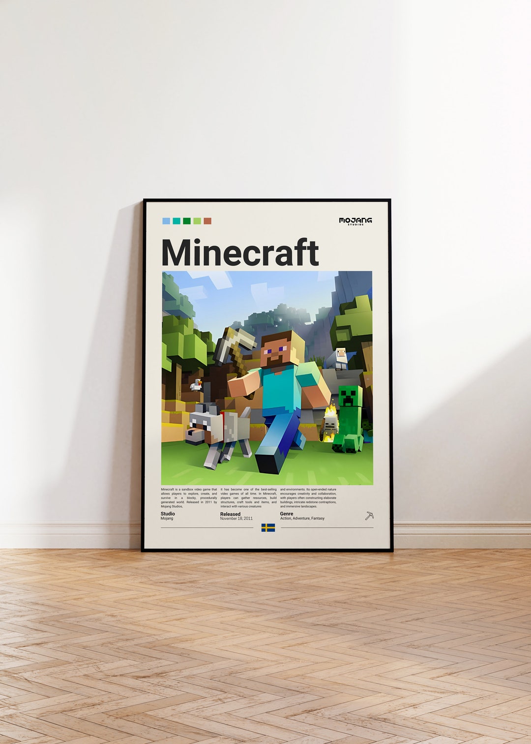 Minecraft Poster, Gaming Room Poster, Gaming Wall Poster, Gaming Print ...