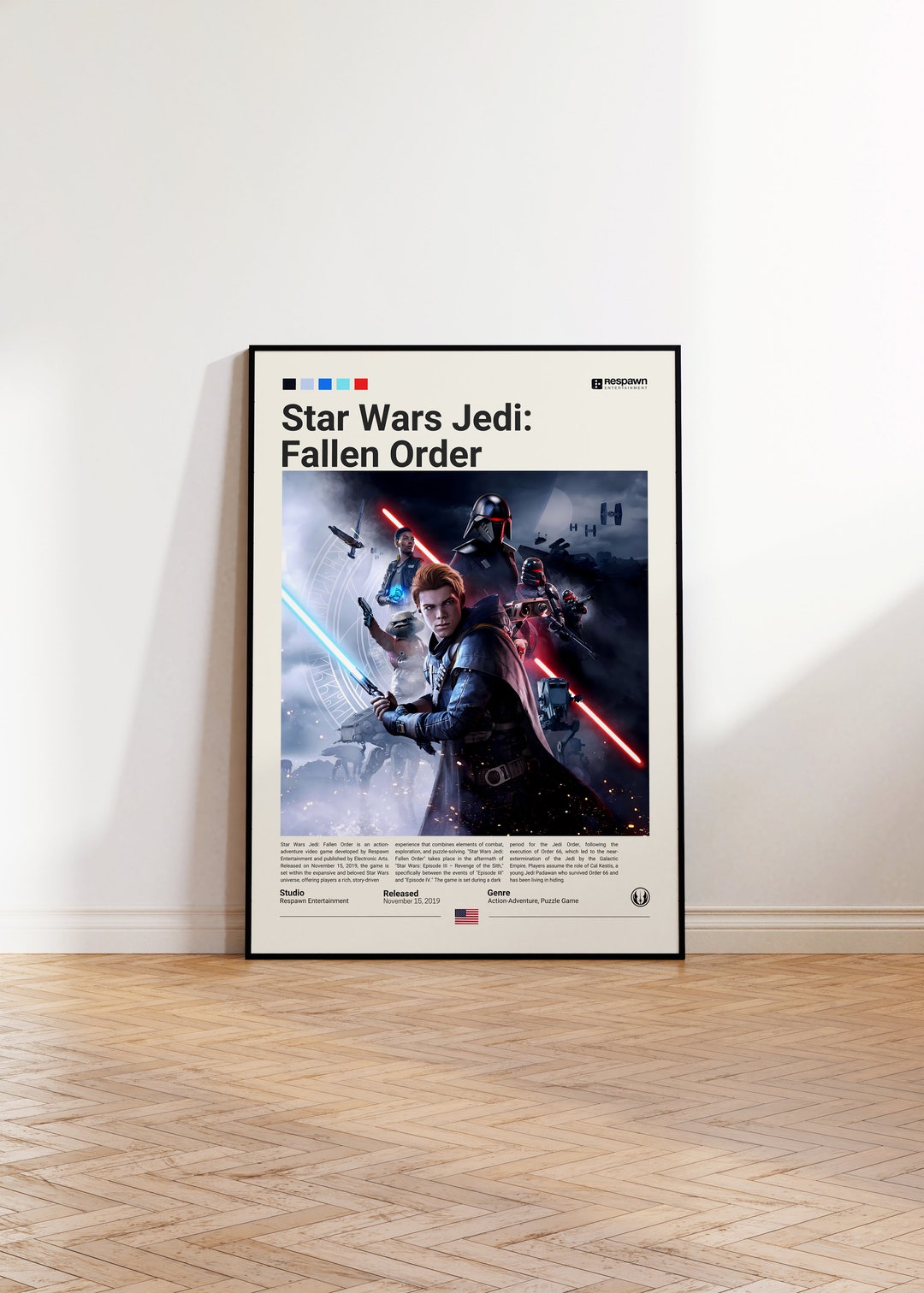 Star Wars Jedi Poster, Fallen Order Poster, Gaming Room Poster, Gaming ...
