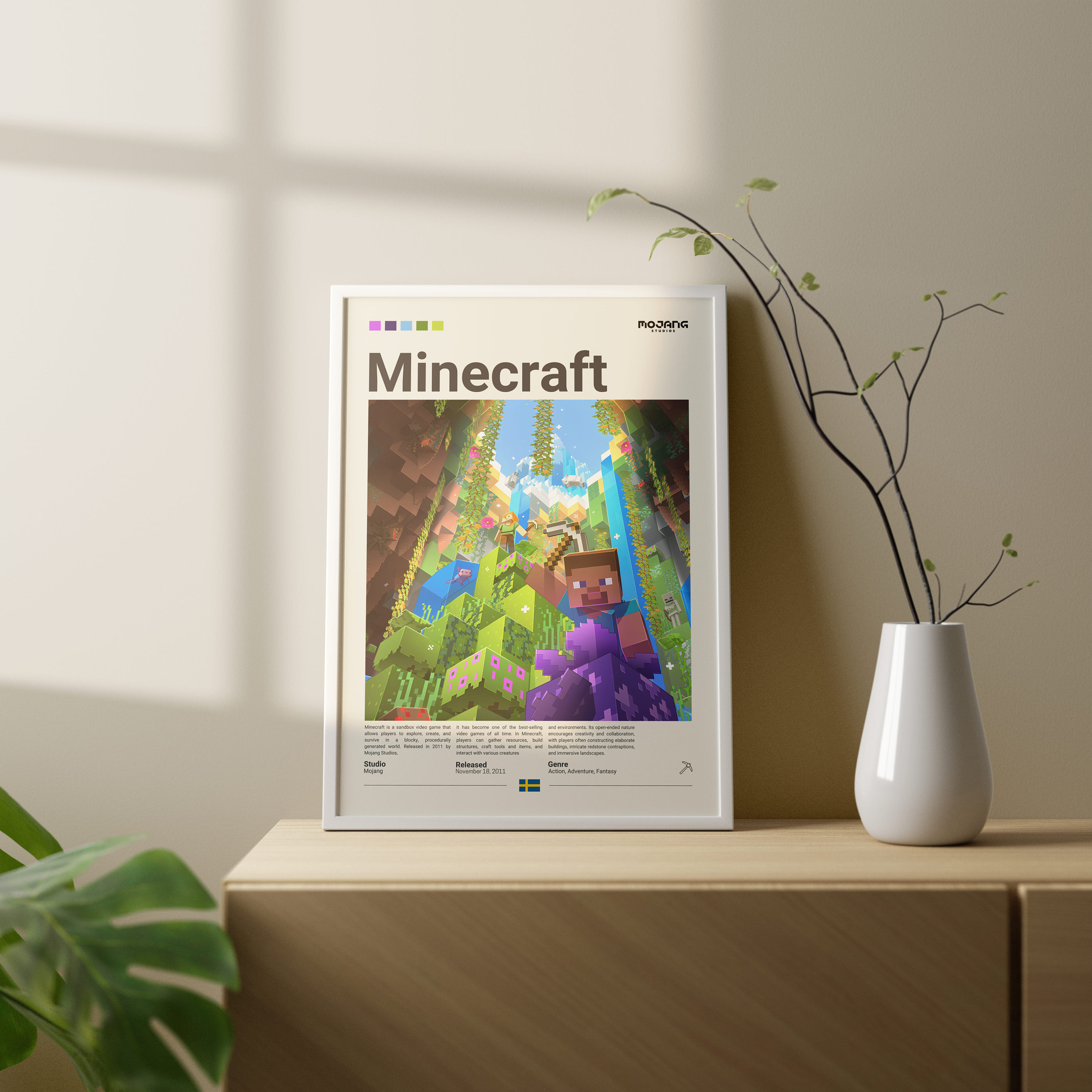Minecraft Poster, Gaming Room Poster, Gaming Wall Poster, Gaming Print ...